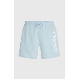 O`Neill Badeshorts O'NEILL "O'NEILL LOGO 16'' SWIMSHORTS", Herren, Gr. XL, N-Gr, spindle, Obermaterial: 100% Polyester, Badehosen Badeshorts, mit Seiten- und Ges&auml;&szlig;taschen, mit Gummibund und Kordelzug