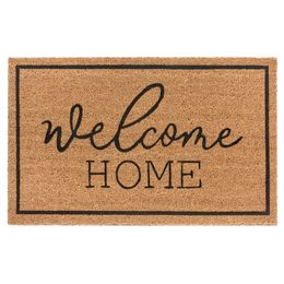 Fu&szlig;matte Hanse Home "Mix Mats Kokos Welcome Home, T&uuml;rmatte", braun, B:75cm H:15mm L:45cm, Kokos, Teppiche, Fu&szlig;matte, Kokos, Schmutzfangmatte, Outdoor, Rutschfest, Innen, Kokosmatte, Flur