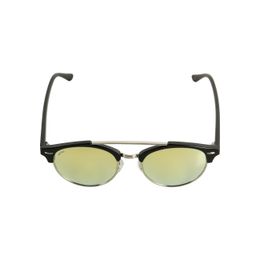 Sonnenbrille MSTRDS "MSTRDS Accessoires Sunglasses April", Damen, schwarz, gelbgold, Sonnenbrillen Sonnenbrille