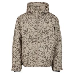 Allwetterjacke PEQUS "PEQUS PEQUS Aether Camo Light Puffer", Herren, Gr. L, aluminium, 65% Baumwolle, 35% Polyester, mehrfarbig, normal, amerikanischer Ausschnitt, Jacken