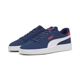 Sneaker Puma "Smash 3.0 Buck Sneakers Kinder", Kinder, Gr. 35,5, persian blau wei&szlig; for all time rot, Obermaterial: Synthetik, Textil, Leder. Futter: Textil. Innensohle: Textil. Laufsohle: Gummi, Schuhe Sneaker