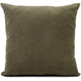 G&ouml;zze Dekokissen G&Ouml;ZZE "Capri Cord", dunkelgrau, unifarben, B:60cm H:10cm L:60cm, Polyester, Dekokissen_Sitzkissen_Kissenh&uuml;llen