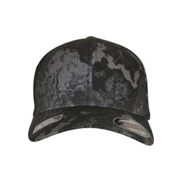 Flex Cap Flexfit "Flexfit Accessoires Flexfit Veil Camo&trade; Cap", Gr. L/XL, poseidonschwarz, 100% Polyester, Caps