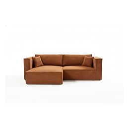 H&ouml;ffner Ecksofa mit Schlaffunktion Keymon &brvbar; orange &brvbar; Ma&szlig;e (cm): B: 245 H: 70 &raquo; H&ouml;ffner