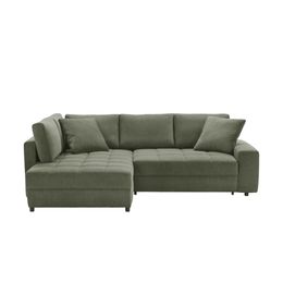 bobb Ecksofa mit pflegeleichtem Bezug Arissa de Luxe gr&uuml;n Ma&szlig;e (cm): B: 268 H: 91 T: 215.0 &raquo; H&ouml;ffner