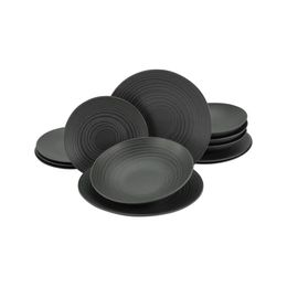 Creatable Kombiservice Lava Stone schwarz Steinzeug/Steingut Ma&szlig;e (cm): B: 36,5 H: 34,5 &raquo; H&ouml;ffner