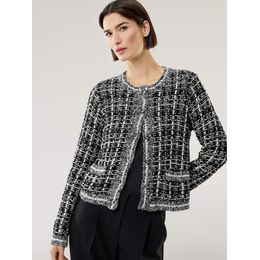 Walbusch Tweed Strickjacke Black&White