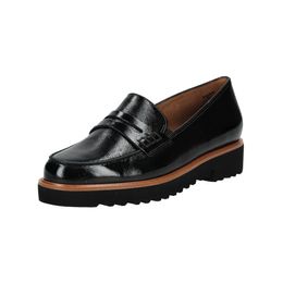 Slipper Paul Green "Paul Green Slipper Leder", Damen, Gr. 39, schwarz (schwarz lack), Leder, Schuhe Slipper