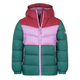 Winterjacke Trollkids "KIDS KIRKENES JACKET", M&auml;dchen, Gr. 152, blau (midnight petrol, light violet, deep rot), Web, Obermaterial: 100% Polyamid. Futter: 100% Polyamid. Wattierung: 100% Polyester, Jacken Winterjacke, mit verstellbarer Kapuze, aus robustem Ripstop-Material