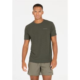 Funktionsshirt Endurance "Peako", Herren, Gr. S, gr&uuml;n (khaki), 86% Polyester, 10% Viskose, 4% Elasthan, unifarben, normal, Rundhals, Shirts Funktionsshirt, aus schnelltrocknendem Material