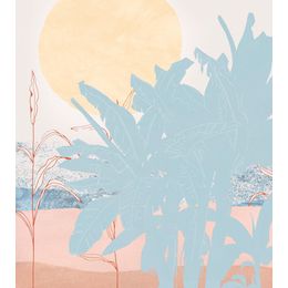 Vliestapete Komar "Digitaldruck Vlies - Banana Leaves - Gr&ouml;&szlig;e 250 x 280 cm", bunt, B:250m L:280m, Vlies, Tapeten, Wohnzimmer, Schlafzimmer