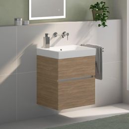 Geberit iCon Waschtisch, evineo ineo5 evo Unterschrank B: 60 cm, 2 Ausz&uuml;ge, mit Griffmulde,, 124063000+BE0975OA,