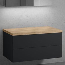 neoro n50 Unterschrank B: 100 cm mit 2 Ausz&uuml;gen, BN0423BM+BN0403W1,