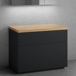 neoro n50 Unterschrank B: 100 cm mit 2 Ausz&uuml;gen, BN0443BM+BN0403W1,