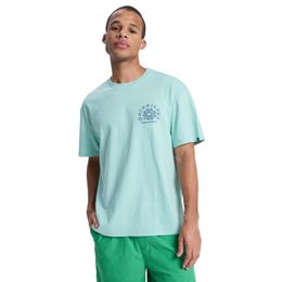 T-Shirt Quiksilver "Curve Palm", Herren, Gr. L, blau haze, Obermaterial: 80% Walkfrottier, 20% Hanf;, Shirts T-Shirt