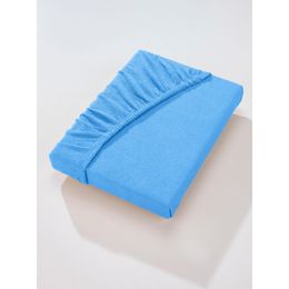 Biberna unisex Betttuch bleu, Gr&ouml;&szlig;e 1 St. 120x200 cm, &Uuml;berbreite
