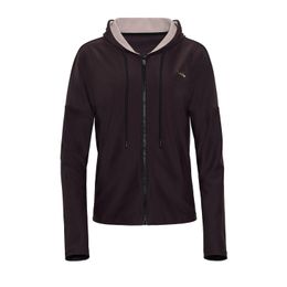 Trainingsjacke WINSHAPE "Functional Comfort Jacket J008C", Damen, Gr. XS, espresso, cappuccino, 85% Polyester, 15% Elasthan, ohne Ausschnitt, Jacken Trainingsjacke, mit Ton-in-Ton-Farbakzent