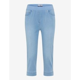 Raphaela by Brax Damen Caprihose Style PAMINA CAPRI BLEACHED LIGHT BLUE SLIGHTUSED, denim hellblau, Gr. 36