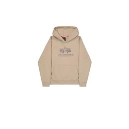 Hoodie Alpha Industries "Basic Hoodie Carbon", Herren, Gr. XL, beige (vintage sand), Obermaterial: 80% Baumwolle, 20% Polyester, regular fit, Sweatshirts Hoodie