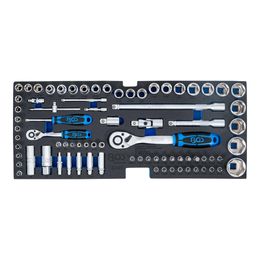 BGS-technic BGS Schaumeinlage f&uuml;r Art. 3312: Steckschl&uuml;sselsatz, 6,3 mm (1/4") / 12,5 mm (1/2"), Zollgr&ouml;&szlig;en, 78-tlg. ; BGS technic (3345)
