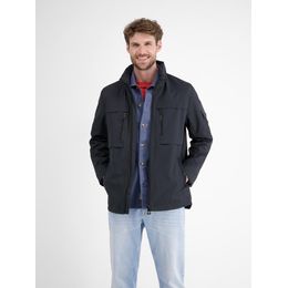 Outdoorjacke Lerros "Shell-Blouson mit Kapuze", Herren, Gr. S, blau (blau night), 100% Polyester, Jacken Outdoorjacke