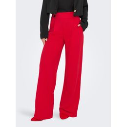 Jacqueline de Yong Jerseyhose JDY "JDYGEGGO NEW LONG PANT JRS NOOS", Damen, Gr. L (40), L&auml;nge 32, ski patrol detail:schwarz buttons, Jersey, Obermaterial: 95% Polyester, 5% Elasthan, meliert, unifarben, relaxed fit lang, Hosen Jerseyhose, Materialmix