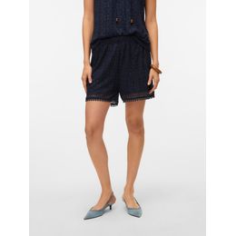 V&eacute;ro Moda Shorts VERO MODA "VMMAYA HW SHORT SHORTS JRS VO", Damen, Gr. S (36), N-Gr, blau (navy blazer), Jersey, Obermaterial: 95% Polyester, 5% Elasthan, unifarben, regular fit kurz, Hosen Shorts, Materialmix, regular fit