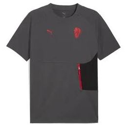 T-Shirt Puma "AC Milan PumaTECH T-Shirt mit Tasche Herren", Herren, Gr. L, shadow gray for all time rot, Obermaterial: 65% Polyester, 35% Baumwolle. Rippe: 70% Baumwolle, 30% Polyester. Aufgesetzte Tasche: 50% Polyester, 50% Elastomultiester, clean, regular fit, Rundhals, Shirts T-Shirt