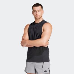 Tanktop adidas Performance "D4T TANK", Herren, Gr. L, schwarz, Obermaterial: 81% Polyester, 14% Lyocell, 5% Elasthan, clean, Rundhals, Tops Tanktop