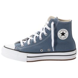 Sneaker Converse "CHUCK TAYLOR ALL STAR EVA LIFT PLATFORM", Jungen, Gr. 37, lakeside blau, wei&szlig;, schwarz, Textil, Schuhe Sneaker, Topseller