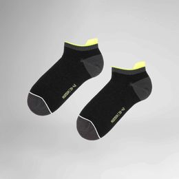 Sneakersocken Hudson "Sneaker Sporty Lip", Herren, Gr. 39-42, schwarz (schwarz 0005), Obermaterial: 76% Baumwolle CO. 22% Polyamid PA. 2% Elasthan EL., Socken Sneakersocken