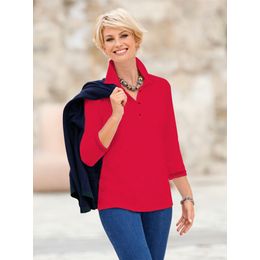 Poloshirt CLASSIC "Shirt", Damen, Gr. 40, rot, 50% Baumwolle, 50% Modal, unifarben, ohne Ausschnitt, Shirts