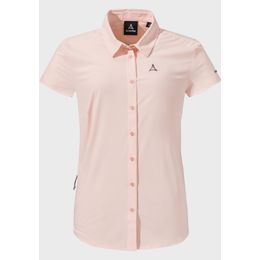 Sch&ouml;ffel Outdoorbluse SCH&Ouml;FFEL "Hiking Blouse Style Dooser WMS", Damen, Gr. 40, rosa (3205, rosa), Oberstoff: 85% Polyester 15% Elasthan, Basic, V-Ausschnitt, Blusen Outdoorbluse