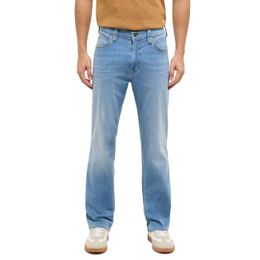 Straight-Jeans Mustang "Herren Style Tramper Straight", Herren, Gr. 34, L&auml;nge 36, 313 mittelblau, Denim/Jeans, 68% Baumwolle, 29% Polyester, 3% Elasthan, unifarben, straight fit, Jeans Straight-Jeans