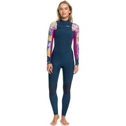 Neoprenanzug Roxy "4/3mm Swell Series 2023", Damen, Gr. XXL/173-178 & 72 -82kg, bunt (anthrazit hot tropics swim ax), Obermaterial: 88% Microfaser, 12% Elasthan;, Sportanz&uuml;ge Neoprenanzug