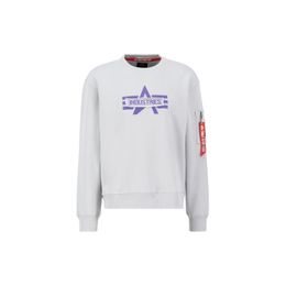 Sweater Alpha Industries "Logo Edge Sweatshirt", Herren, Gr. XL, grau (pastel grau), Obermaterial: 80% Baumwolle, 20% Polyester, loose fit, Sweatshirts Sweater