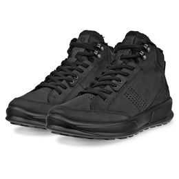 Schn&uuml;rboots Ecco "ByWay 2.0", Herren, Gr. 45, schwarz, Nubukleder, Schuhe Schn&uuml;rboots, Stiefelette, High Top Sneaker mit Schaftrandpolsterung