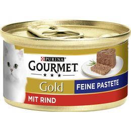 Katzenfutter 'Gourmet Gold Feine Pastete' Rind 85 g