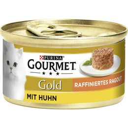Katzenfutter 'Gourmet Gold Raffiniertes Ragout' Huhn 85 g