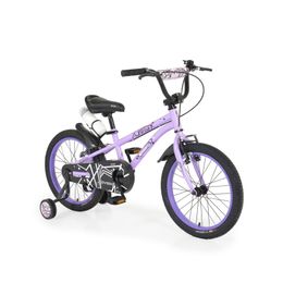 Byox Kinderfahrrad 18 Zoll Pixi, Klingel, Reflektoren, St&uuml;tzr&auml;der, ab 5 Jahre violett