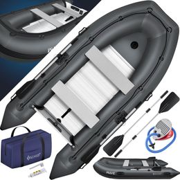 Kesser&reg; Schlauchboot 3,20 m f&uuml;r 4 Personen - WAVE Motor geeignet Freizeitboot Paddelboot Motorboot Angelboot - mit 2 Sitzb&auml;nken - Alu-Boden Paddel Pumpe Reparaturset & Tasche aufblasbar PVC