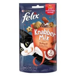 FELIX Katzensnack 'KnabberMix' Grillspa&szlig; Rind/Huhn/Lachs 60 g