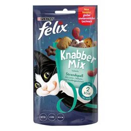 FELIX Katzensnack 'KnabberMix' Strandspa&szlig; Lachs/Seelachs/Forelle 60 g