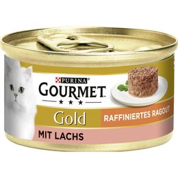 Katzenfutter 'Gourmet Gold Raffiniertes Ragout' Lachs 85 g