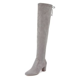 Lascana Overknees Damen Gr&ouml;&szlig;e 38 rauchgrau
