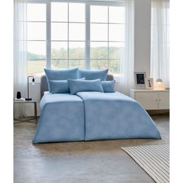 Bettw&auml;sche Estella "PIPPA", grau (taube), B/L: 135cm x 200cm, 1 Stk., 1 Stk., Mako-Interlock-Jersey, B/L: 80cm x 80cm, 2 Stk., Mako-Interlock-Jersey, Obermaterial: 100% Baumwolle, Bettw&auml;sche, Bettw&auml;sche, ABSOLUT B&Uuml;GELFREI