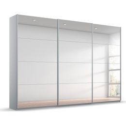 Schwebet&uuml;renschrank Rauch "Kleiderschrank Schrank Garderobe W&auml;scheschrank Ankleide ORACLE", grau (seidengrau), B:271cm H:229cm T:62cm, Holzwerkstoff, Schr&auml;nke, Schwebet&uuml;renschrank, mit vollfl&auml;chig aufgelegten Spiegelelementen MADE IN GERMANY