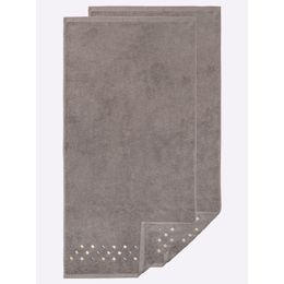 Handtuch Ross Gr. 1, taupe, B:50cm L:100cm, 100% Baumwolle, Handt&uuml;cher
