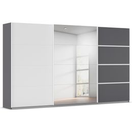 Kleiderschrank Rauch "Schwebet&uuml;renschrank OTTO&acute;s Choice Garderobe Schrank TOP ANGEBOT Avola", grau (graumetallic, alpinwei&szlig;, leisten wei&szlig;), B:360cm H:229cm T:62cm, Holzwerkstoff, Schr&auml;nke, Kleiderschrank, mit eleganten Zierleisten in Chrom, Schwarz oder Wei&szlig; MADE IN GERMANY
