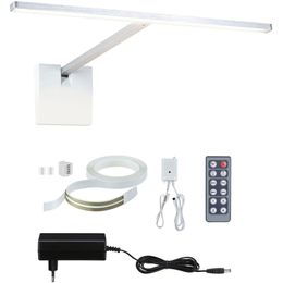 Paulmann LED Bilderleuchte "Xana", grau (aluminiumfarben), 1, H: 8,5cm, 1 Stk., Leuchten, dimmbar